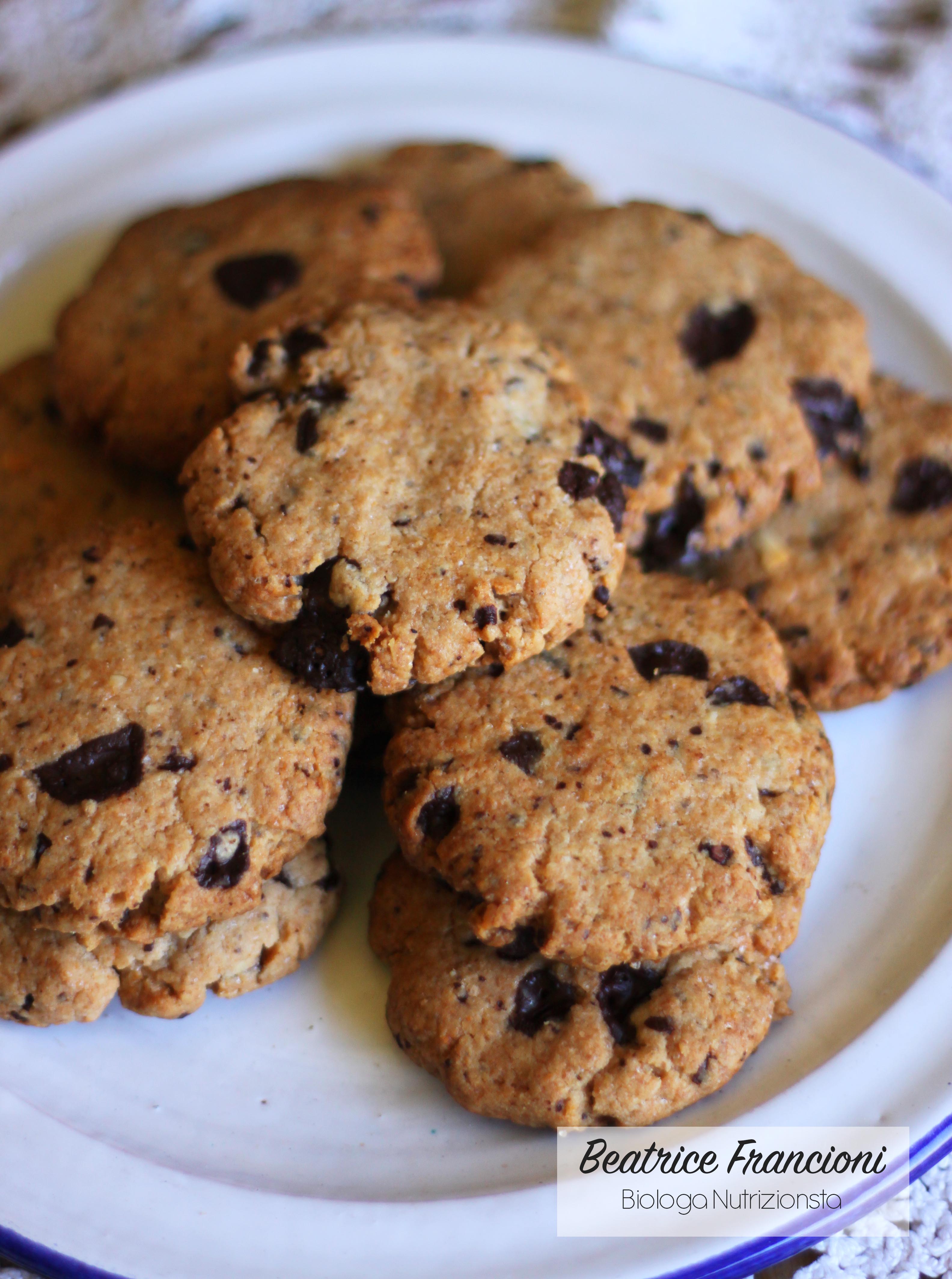 Cookies cocco e cioccolato fondente – Beatrice Francioni